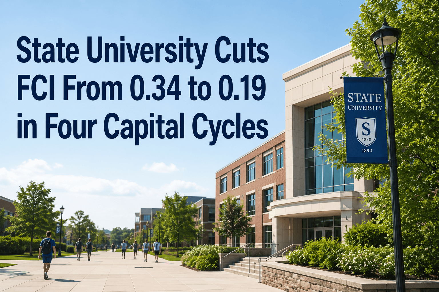 State University Cuts FCI From 0.34 to 0.19 in Four Capital Cycles