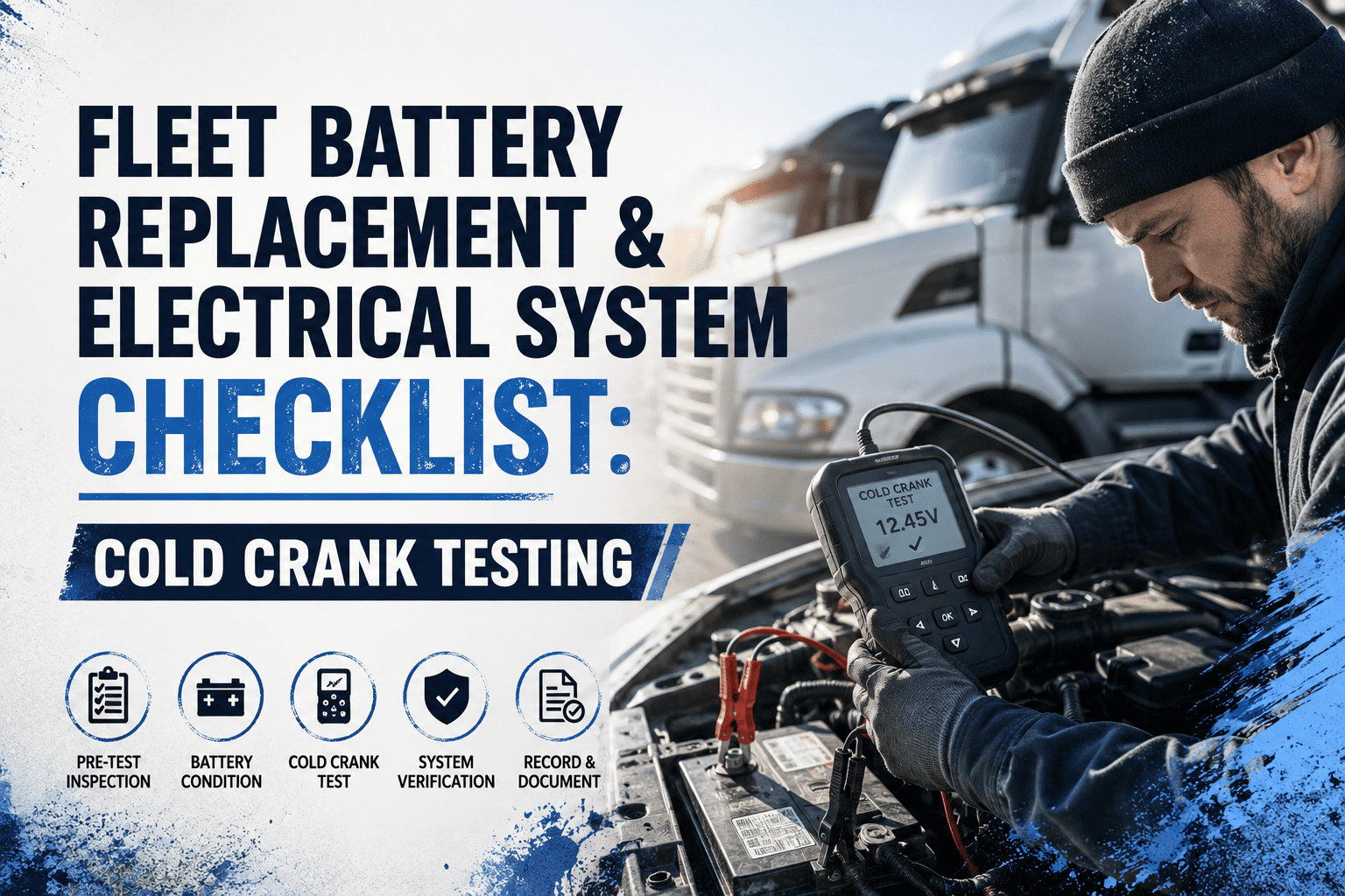 Fleet Battery Replacement & Electrical System Checklist: Cold Crank Testing