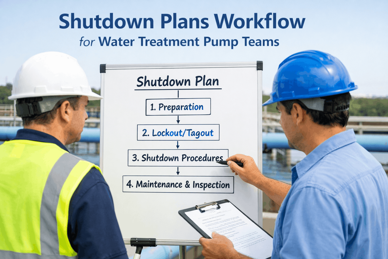 Shutdown Plans Workflow for Water Treatment Pump Teams