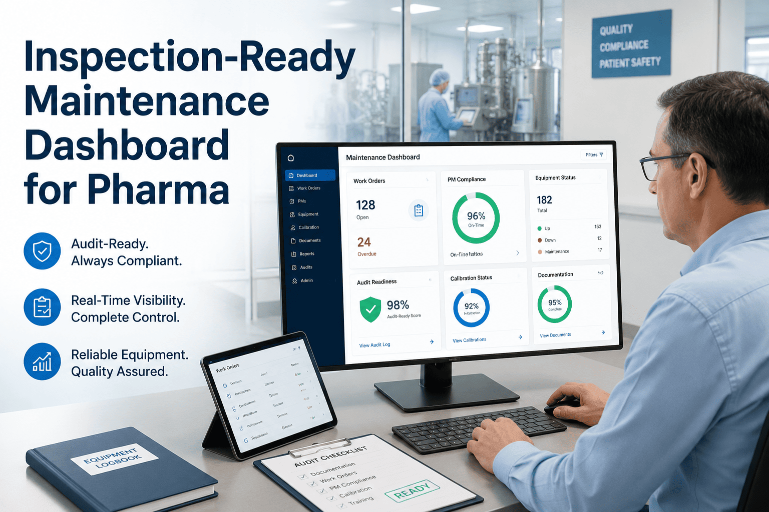 Inspection-Ready Maintenance Dashboard for Pharma