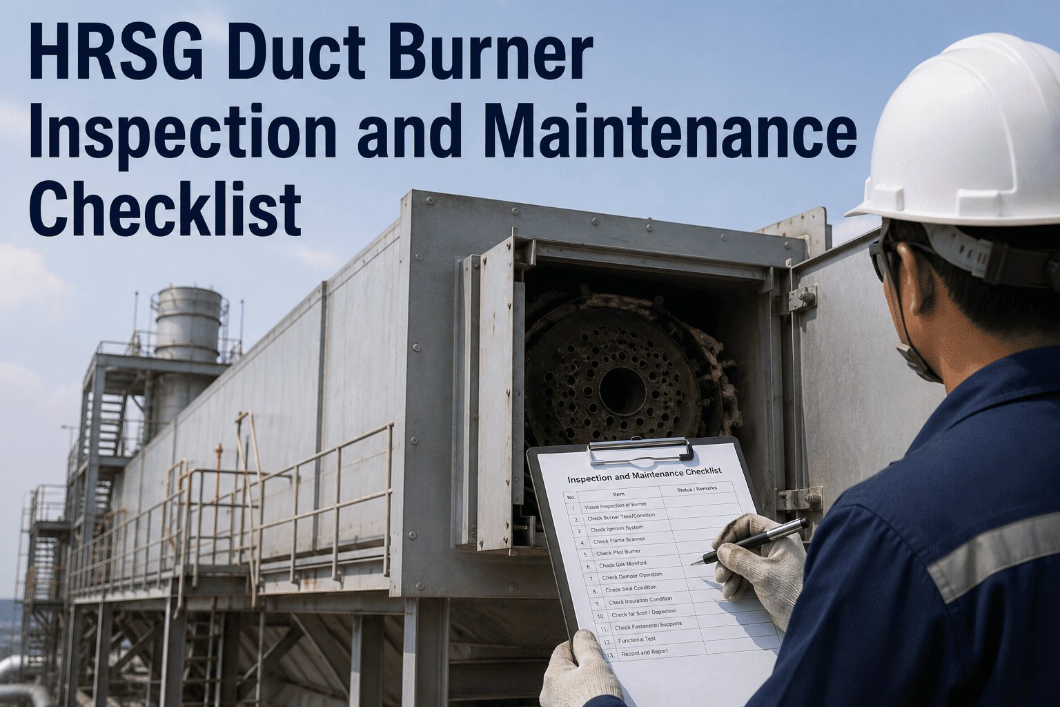 HRSG Duct Burner Inspection and Maintenance Checklist